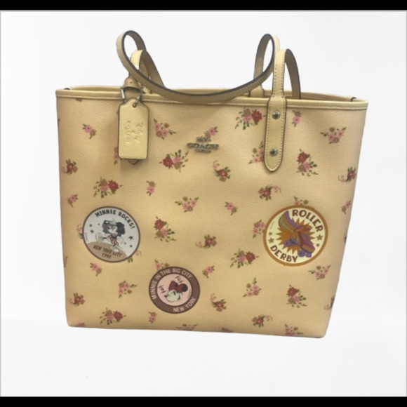 Coach | Bags | Coach Minnie Mouse Yellow Reversible Tote Purse | Poshmark